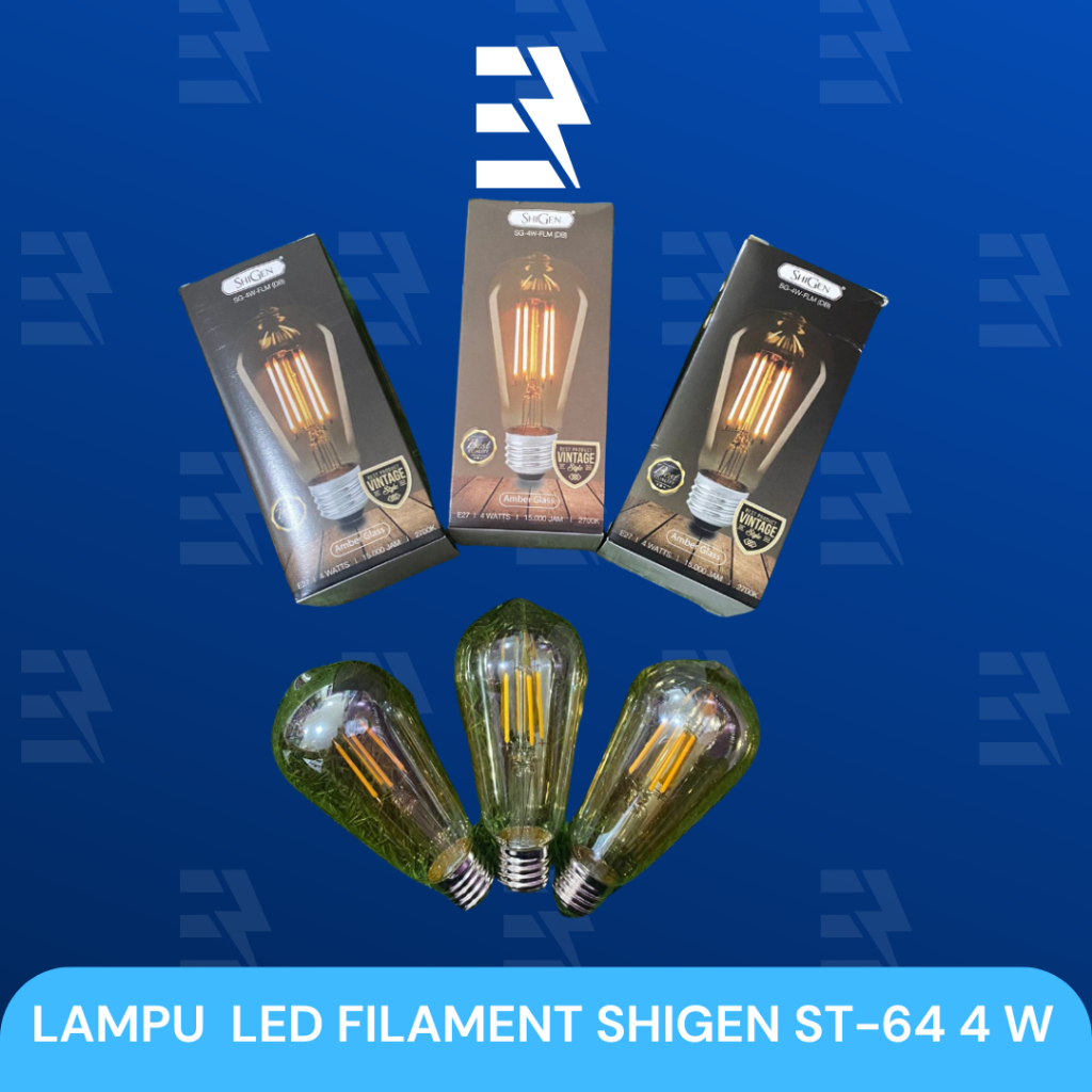 Jual LAMPU LED FILAMENT ST-64 SHIGEN 4 WATT KUNING | Shopee Indonesia