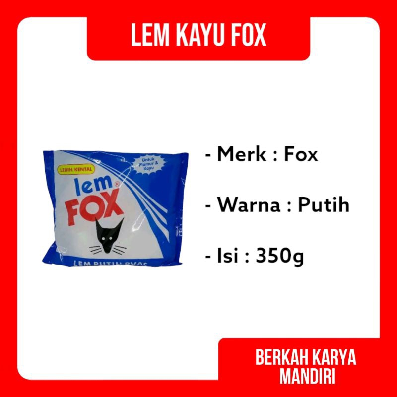 Jual LEM FOX PUTIH 350 GRAM / LEM FOX KAYU PVAC BUNGKUS BIRU | Shopee ...