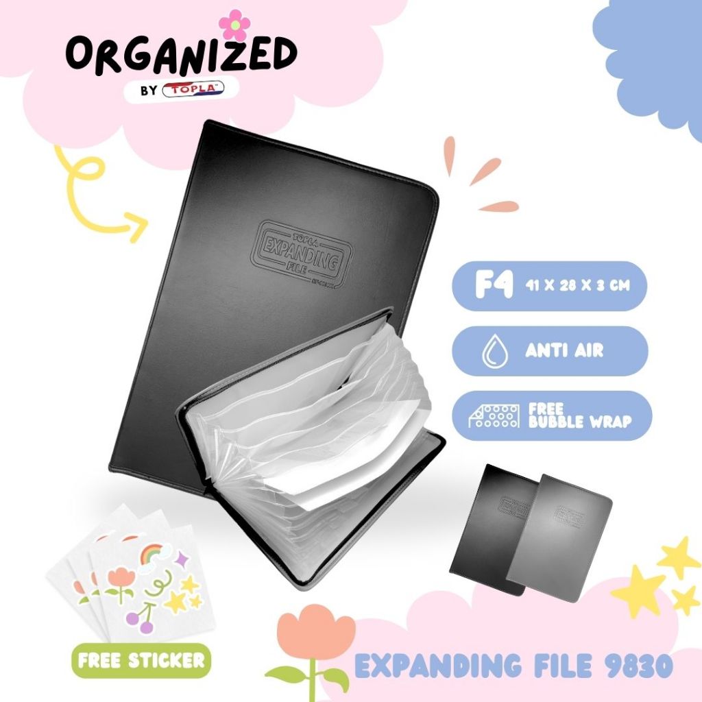 Jual Premium Expanding file 9830 kulit organizer map dokumen kertas ...