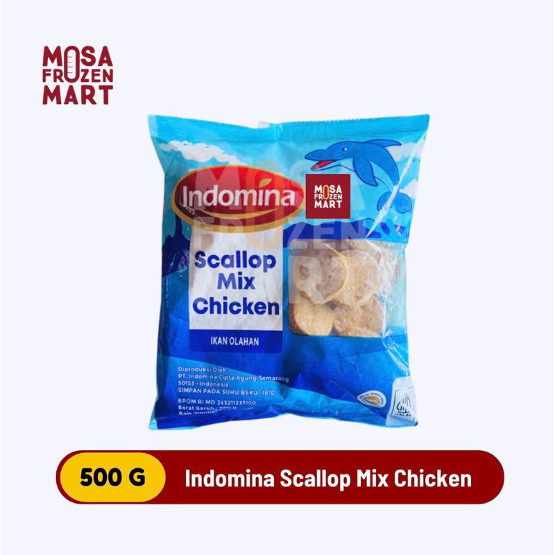 Jual Indomina Scallop Mix Chicken 500 G | Olahan Ikan | Shopee Indonesia