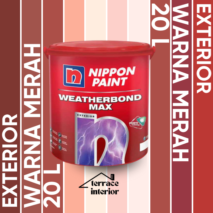 Jual Cat Tembok Exterior Weatherbond Max Nippon Paint Warna Merah 20 L ...