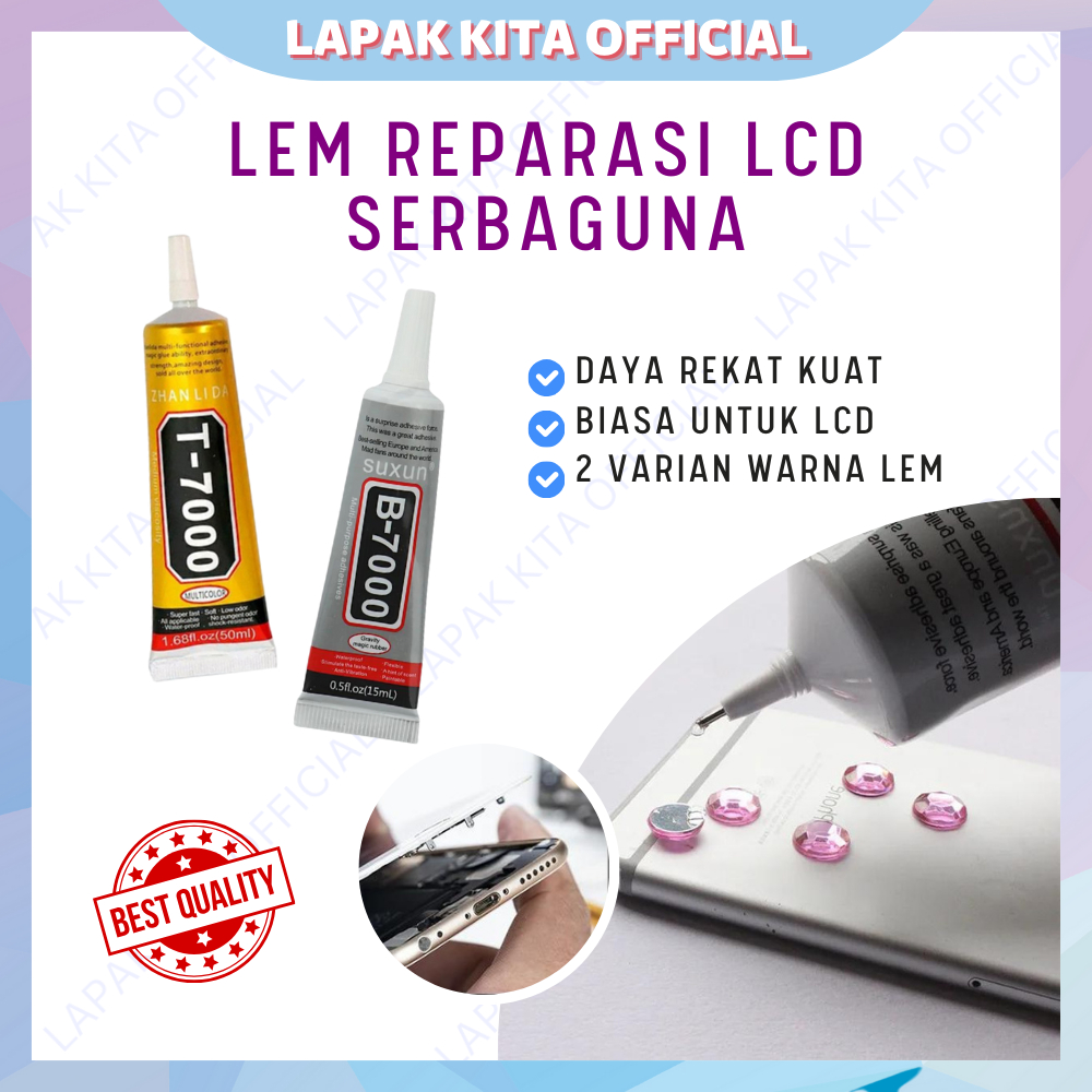 Jual Lem lcd touchscreen multifungsi / Lem bening B-7000 / Lem hitam T ...