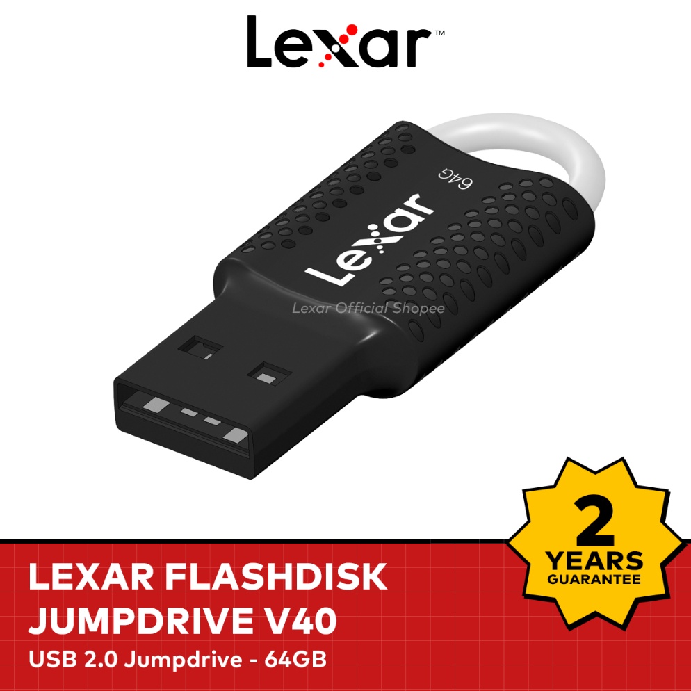 Jual Lexar Flashdisk JumpDrive V4 USB 2 Flash Drive 64GB k L3A2 ...