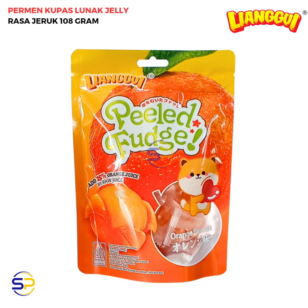 Jual PERMEN KUPAS PEELED FUDGE LUNAK JELLY RASA JERUK 108 GRAM ...