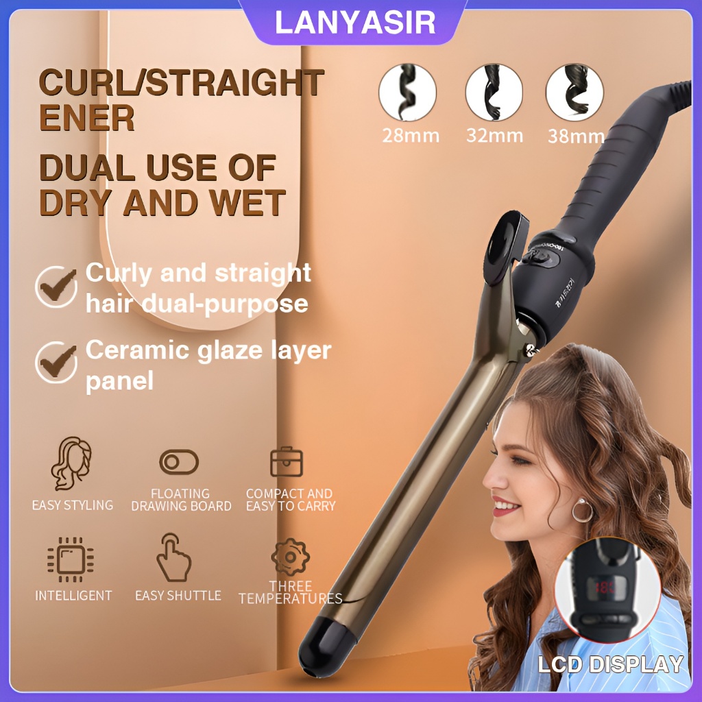 Jual Catokan Rambut Curly Keriting Catokan Glaze Merk Tsuya Korea Tong Pro Ceramic Tourmaline ...