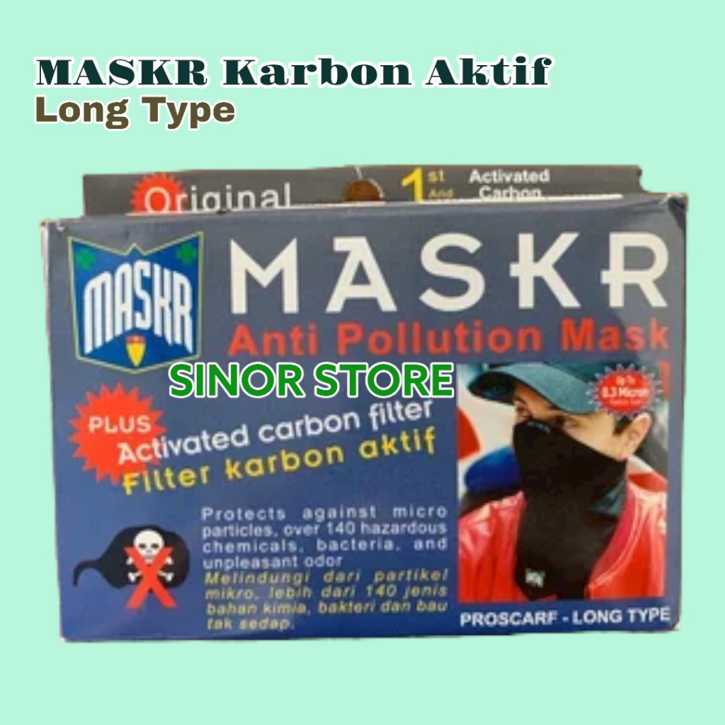 Jual Masker Karbon Aktif MASKR Panjang ORIGINAL Makser Panjang Anti ...