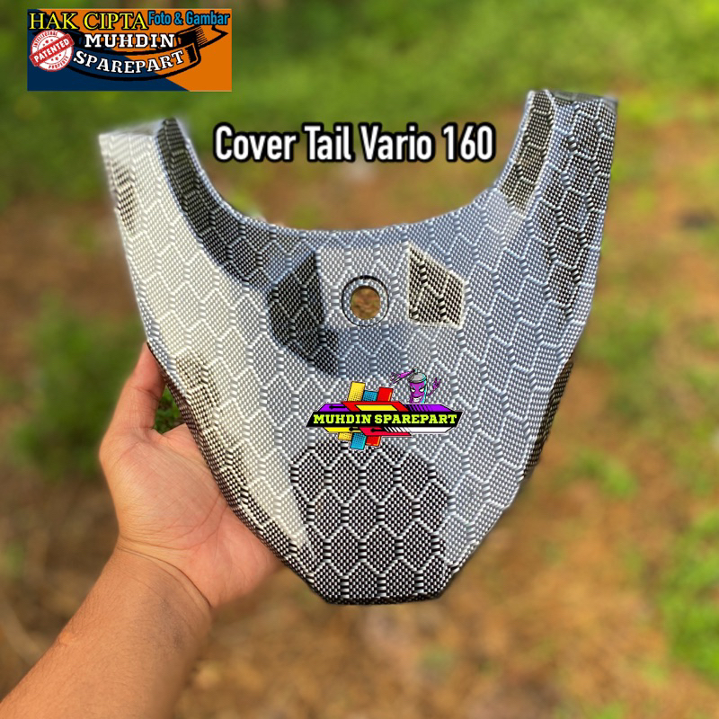 Jual Cover RR Center Tail Tutup stop body belakang vario 160 Carbon ...