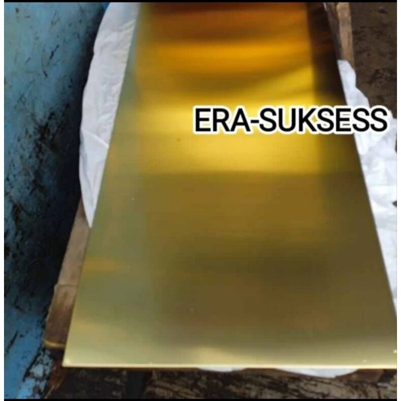 Jual plat kuningan asli lembaran 0.2mm x 36.5cm x 120cm | Shopee Indonesia