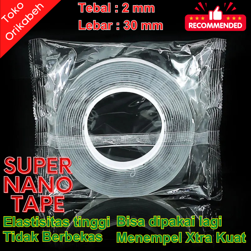 Jual Nano Doble Tip Super Kuat Transparan Original / Dabel Tip Super ...