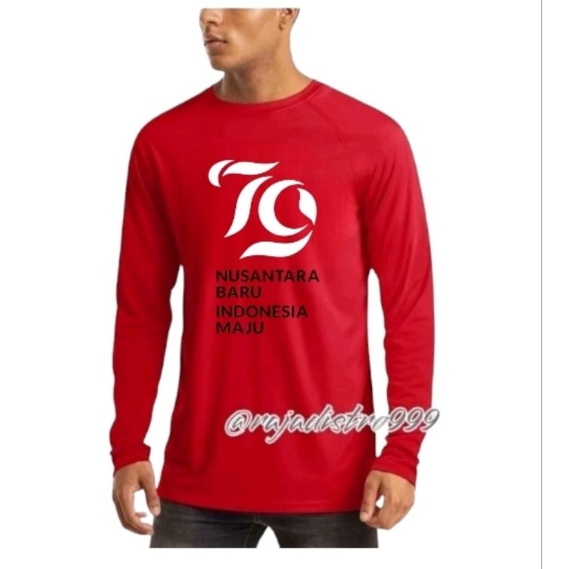 Jual KAOS HUT RI KE 79 TH LENGAN PANJANG KAOS DISTRO 17 AGUSTUS 1945 YANG KE 79 NUSANTARA BARU ...