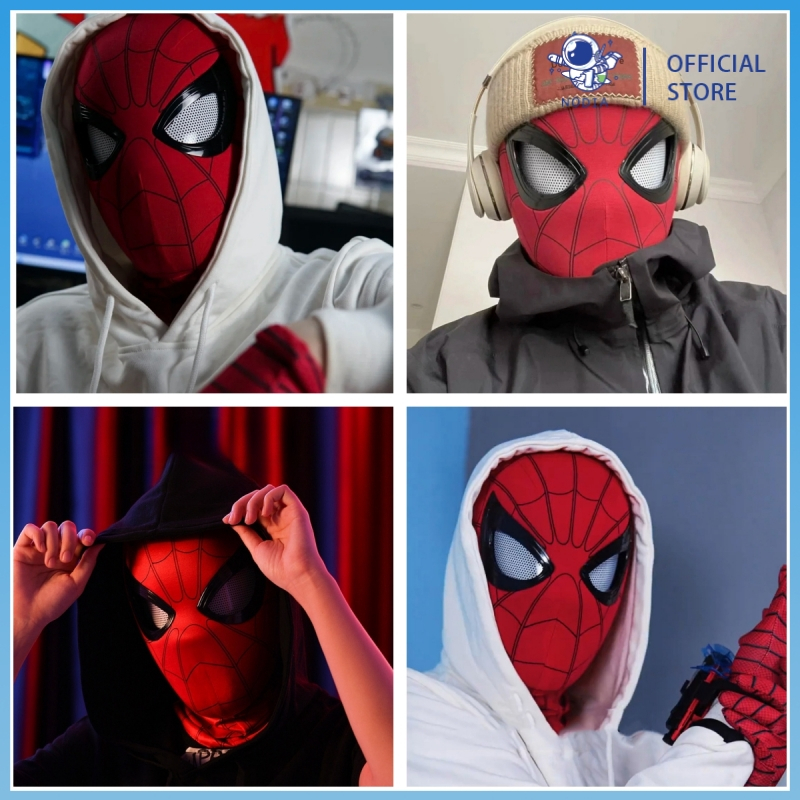 Jual NODIA Tutup Kepala SpiderMan Mata Bisa Berkedip Lulus Chin Control ...