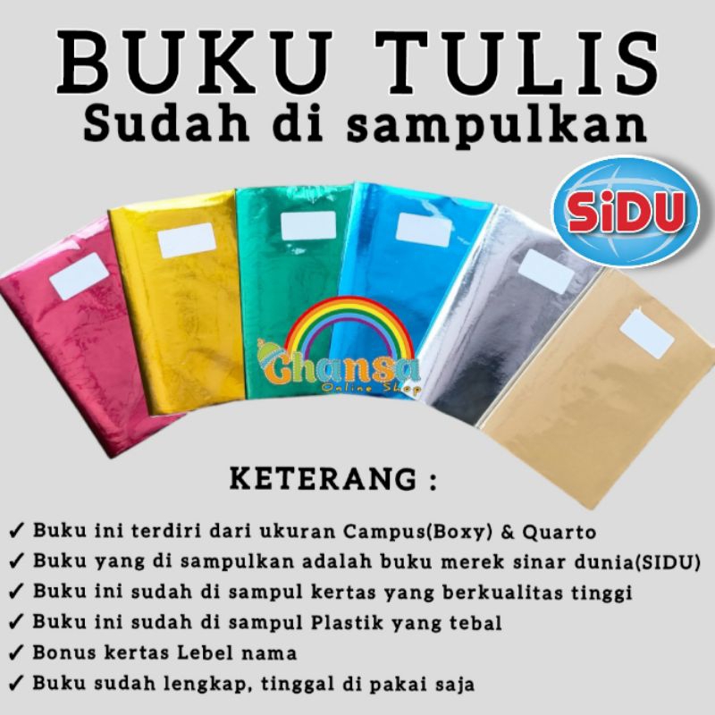 Jual Buku sampul / Buku tulis Yang Sudah Disampulkan / Buku Yang Sudah ...