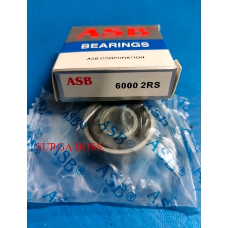 Jual (ISI 10PC) Bearing 6000 2RS ASB 6000 RS ASB ORIGINAL | Shopee ...