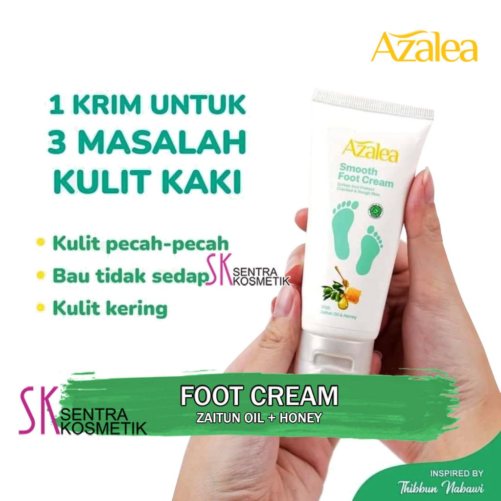 Jual AZALEA Smooth Foot Cream 35gr Krim Pelembut Kaki Pecah | Shopee ...