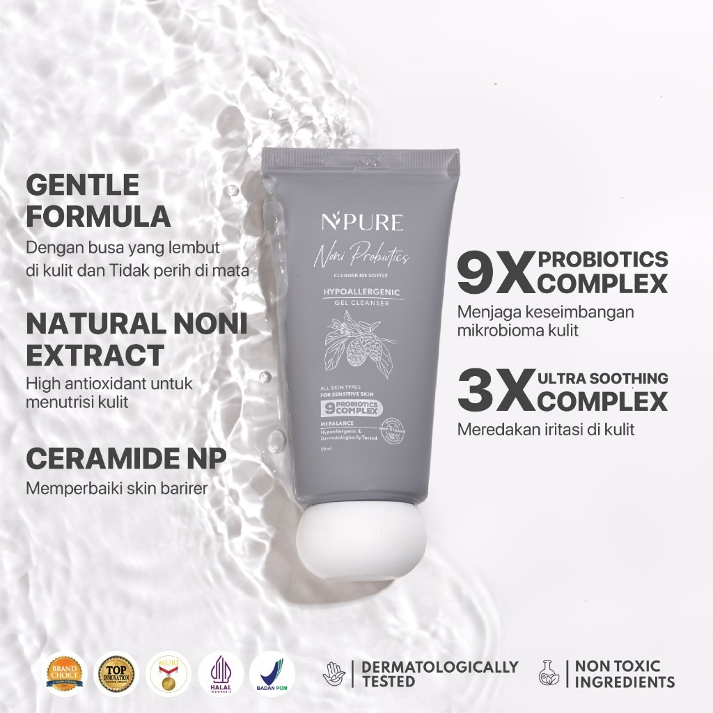 Jual NPURE NONI PROBIOTICS "CLEANSE ME SOFTLY" GEL CLEANSERGentle Skin Cleanser / Pembersih ...