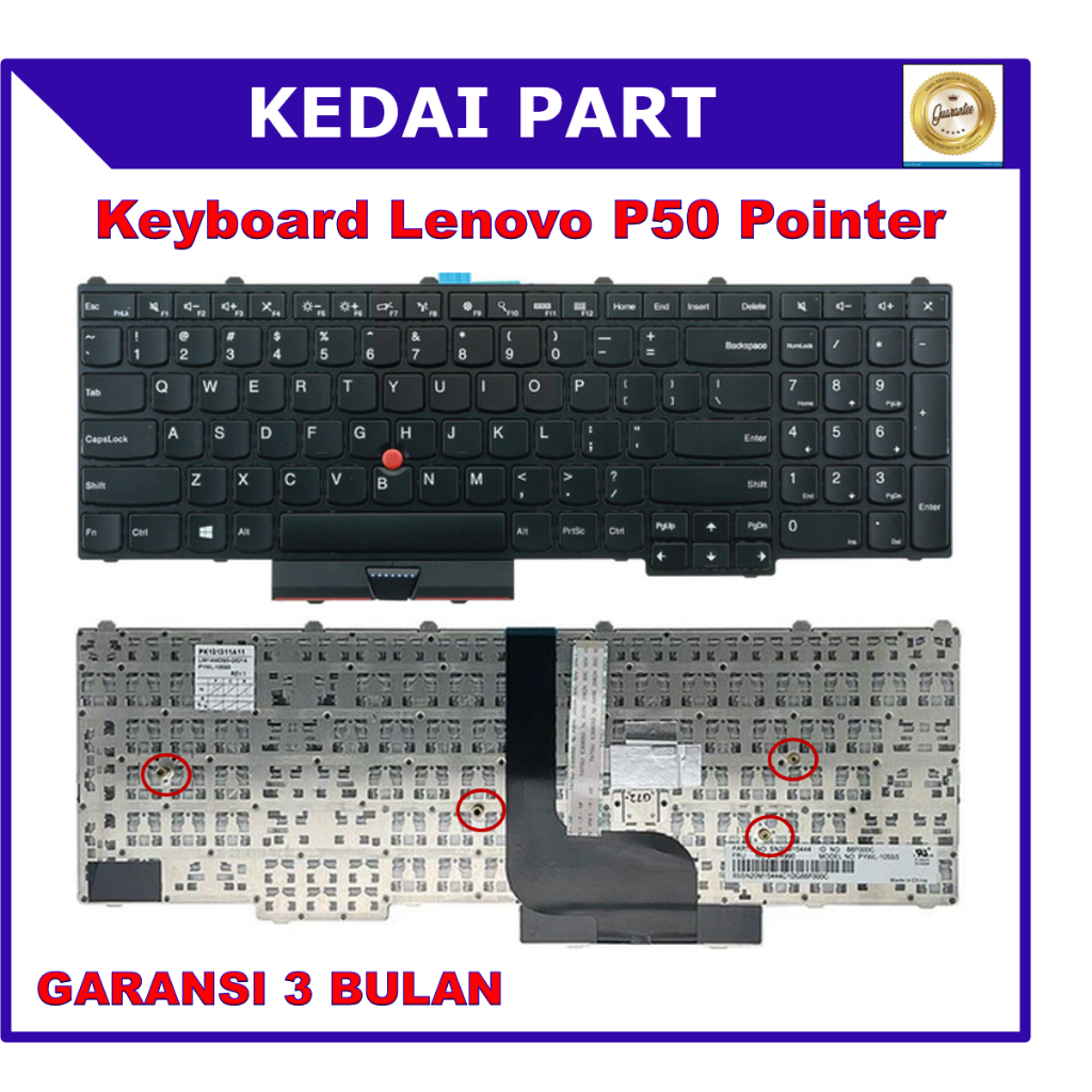 Jual Keyboard Lenovo ThinkPad P50 P51 20HH 20HJ P71 20HK 20HL Pointer ...