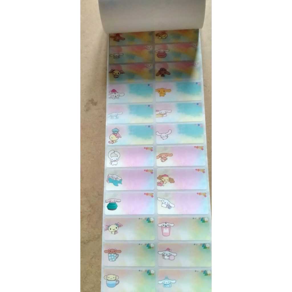 Jual Cinnamoroll colorful Label nama sticker label name waterproof ...