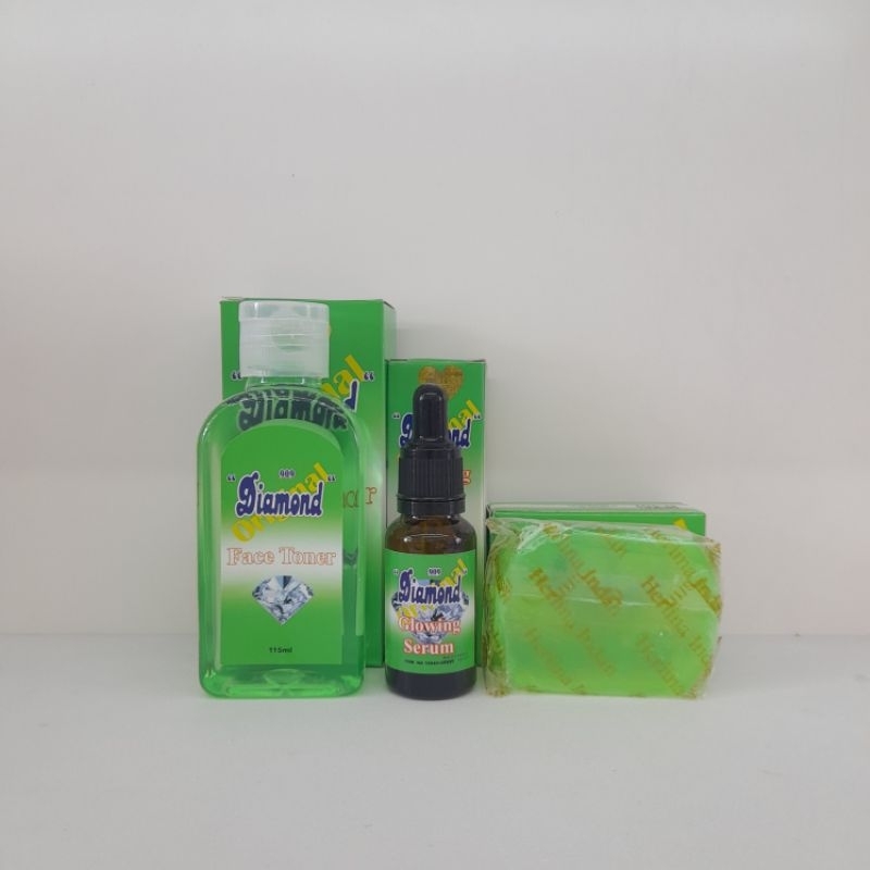 Jual Paket 3in1 Diamond Herlina Indah (sabun,toner & serum) | Shopee ...
