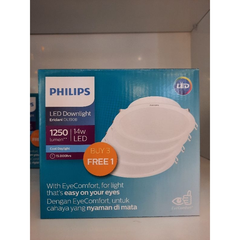 Jual Lampu Philips Downlight Multipack Eridani LED11 D150 14W 65K 14 ...