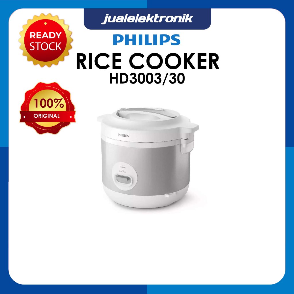 Jual Philips HD3003/30 – Rice Cooker Manual 1.8 Liter Silver HD3003-30 ...