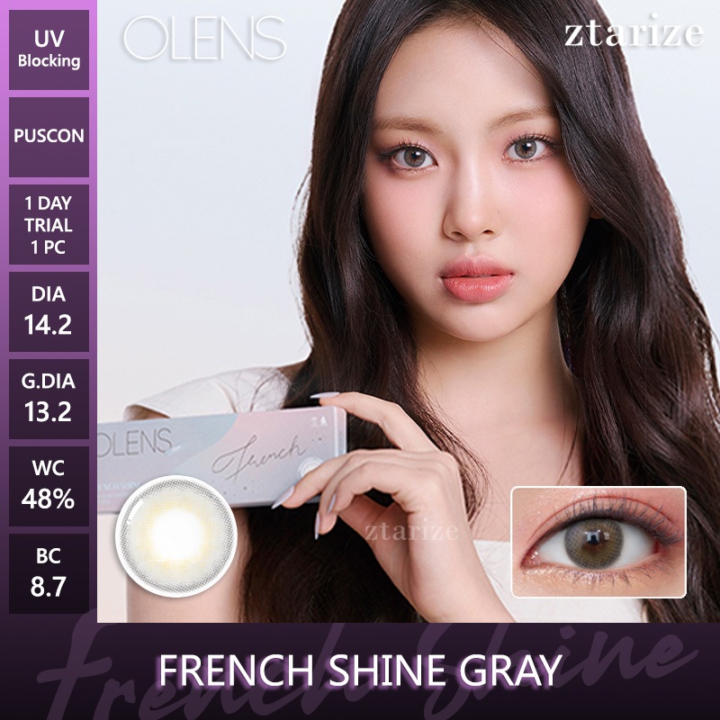 Jual ztarize - Ready Stock - Trial OLENS 🇰🇷 French Shine Gray 1 Day Daily Soft Contact Lens 1 Pc ...