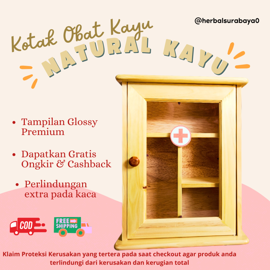 Jual PROMO SPESIAL Kotak Obat Kayu | Kotak Obat KACA | Termurah ...