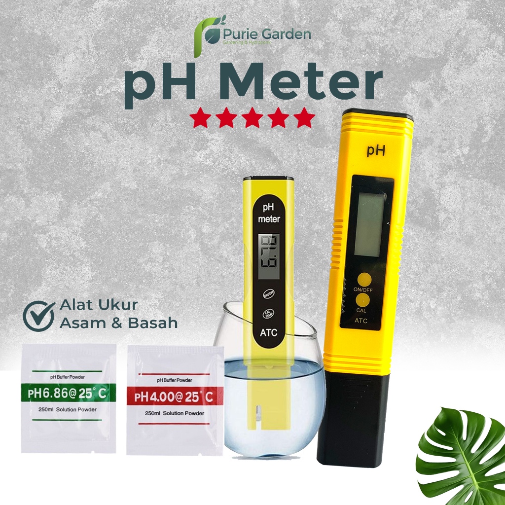 Jual Alat PH Meter Digital Ukur Asam & Basah Larutan Purie Garden ...