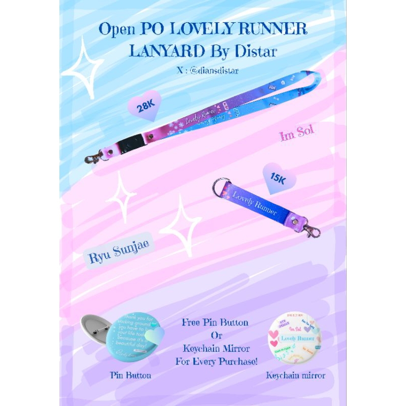 Jual Lanyard & Keychain mini Lanyard Lovely Runner (PO) | Shopee Indonesia