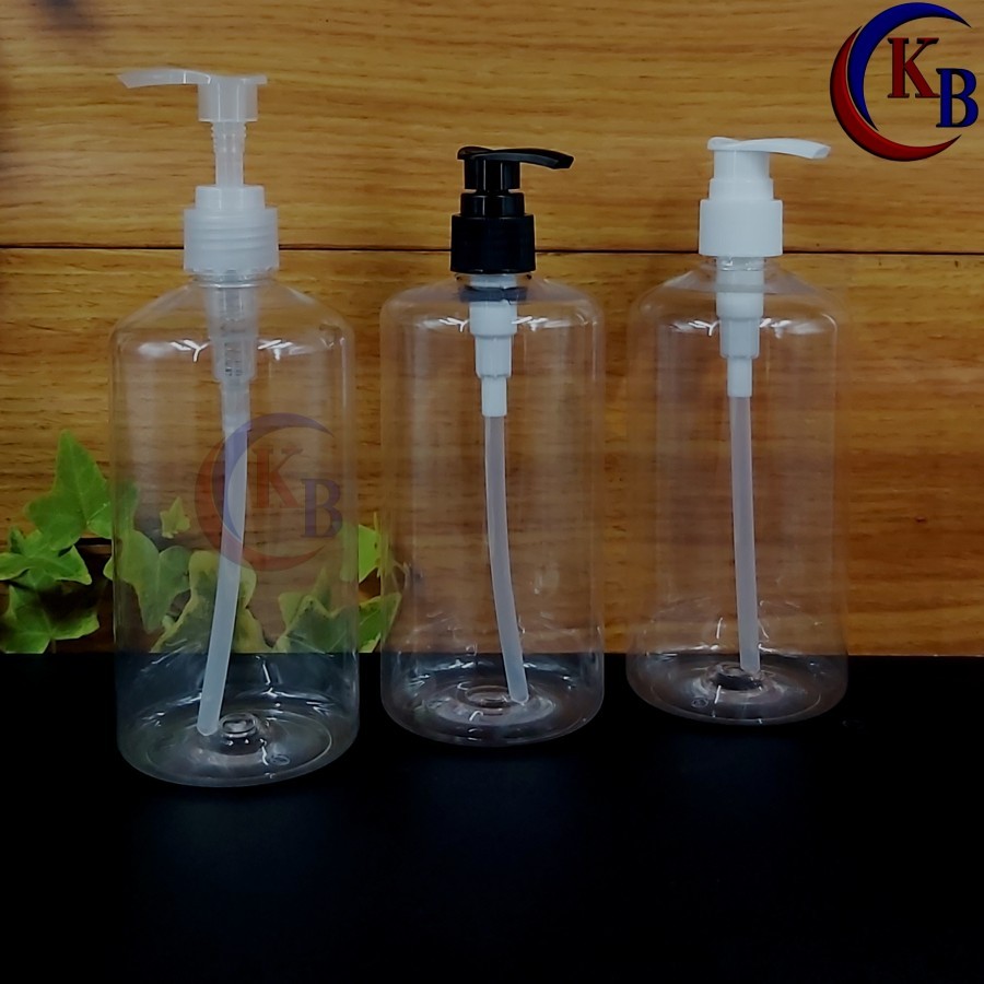 Jual BOTOL PUMP LOTION 500 ML NECK 24 / BOTOL PLASTIK PET HS CLEAR 500ML | Shopee Indonesia