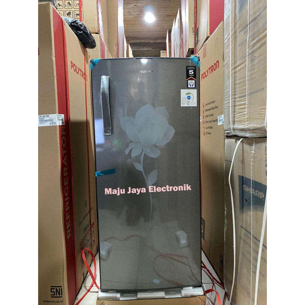 Jual Kulkas 1 Pintu POLYTRON PRB 186 RS 180 Liter Metal Door Gagang ...