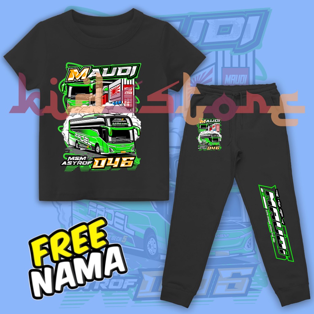 Jual BISA COD FREE NAMA SETELAN BAJU ANAK LAKI LAKI PEREMPUAN BIS BUS MAUDI VERSI ASM ASYROF SET ...