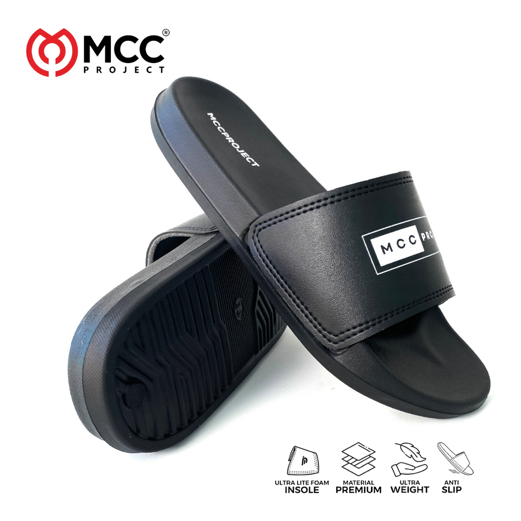 Jual MCC PROJECT Sandal Pria Selop Black MCP 36-43 | Shopee Indonesia