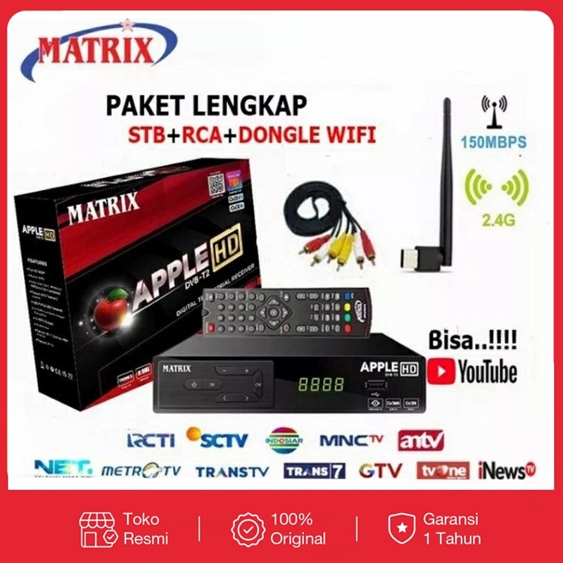 Jual SET TOP BOX TV DIGITAL MATRIX APPLE DVBT2 / STB MATRIX / STB ...