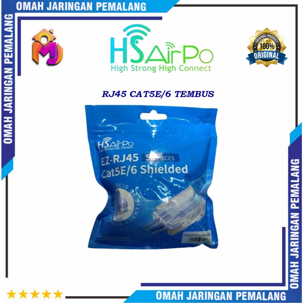 Jual Konektor RJ45 Cat5e/6 HS-AIRPRO rj45 Tembus | Shopee Indonesia