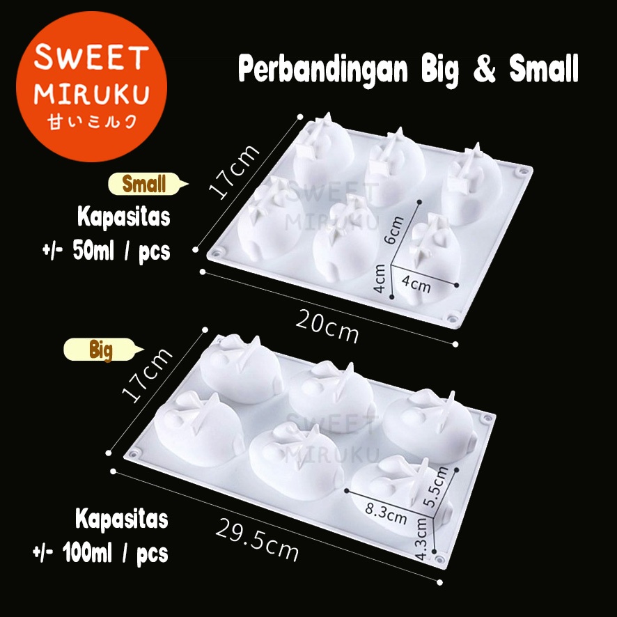 Jual B01 CETAKAN SILIKON KELINCI 3D JELLY COKLAT PUDDING KUE SILICONE ...