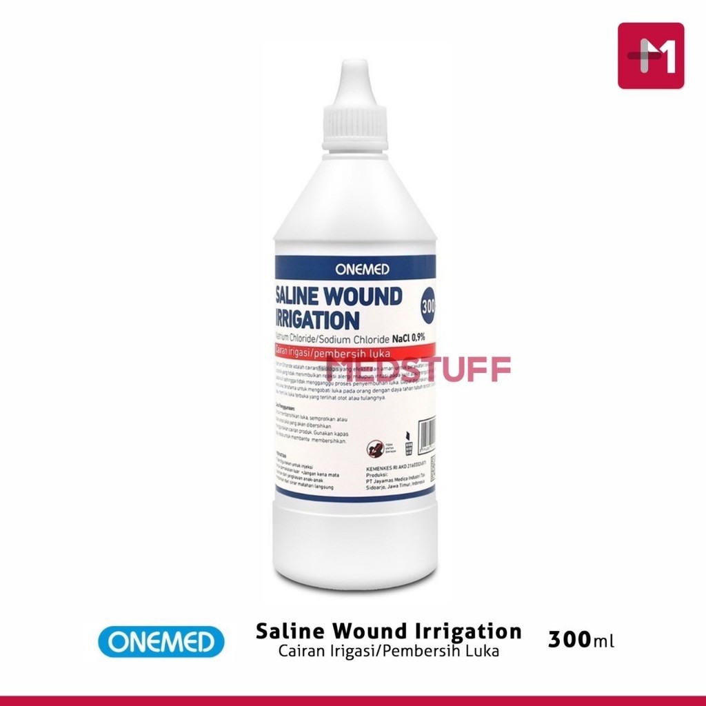 Jual Saline Wound Irrigation Onemed 300ml Botol Cairan Cuci Luka Pembersih Luka Rawat Luka ...