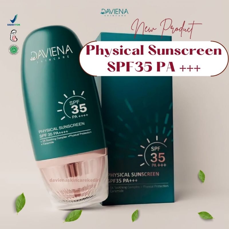 Jual OFFICIAL DAVIENA | Dapat 1 (SPF 35+++) PHYSICAL SUNSCREEN 30ml ...