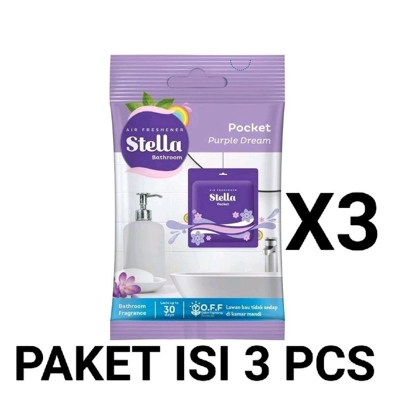 Jual PROMO!!! Stella Pocket Bathroom Purple Dream 10grx3 ( Paket Isi 3 ...