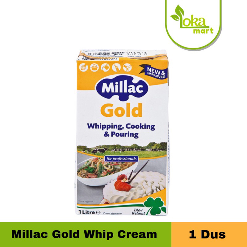Jual [1 DUS] MILLAC GOLD WHIPPING COOKING POURING CREAM 1L | Shopee ...