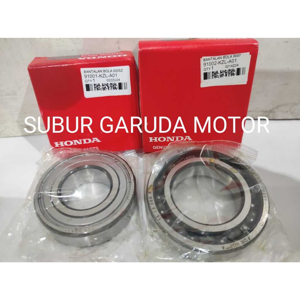 Jual LAHER SET 6007 6205 KRUK AS BEAT SCOOPY SPACY VARIO 110 INJEKSI MERK AHM HONDA BEARING BALL ...