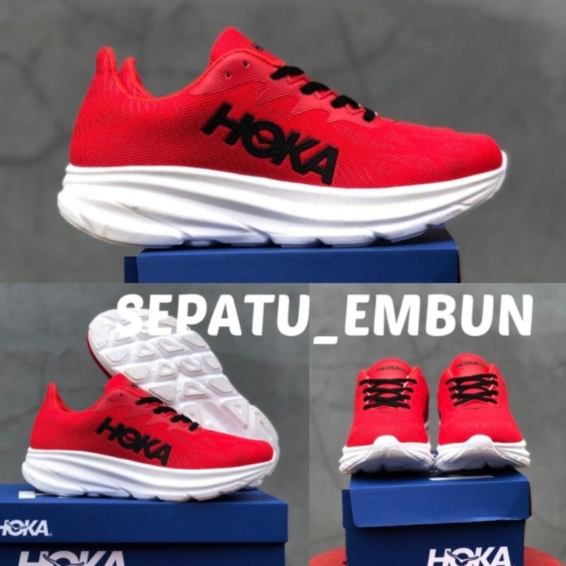 Jual SEPATU WANITA MERAH PUTIH SNEAKERS HOKA RED WHITE SIZE 36-40 ...