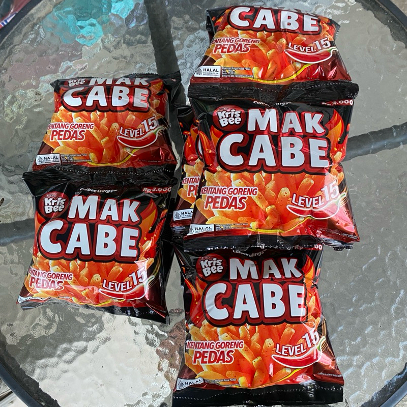 Jual Krisbee Kentang Mak Cabe Level 15 Kemasan 20 gram Isi 10 Pcs Murah ...