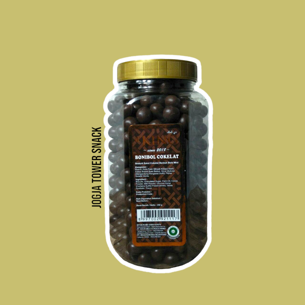 Jual D'KING Bonibol Cokelat Biskuit Salut Cokelat Bentuk Bola Mini ...