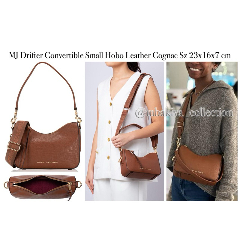Jual MJ Drifter Convertible Small Hobo Leather Cognac | Shopee Indonesia