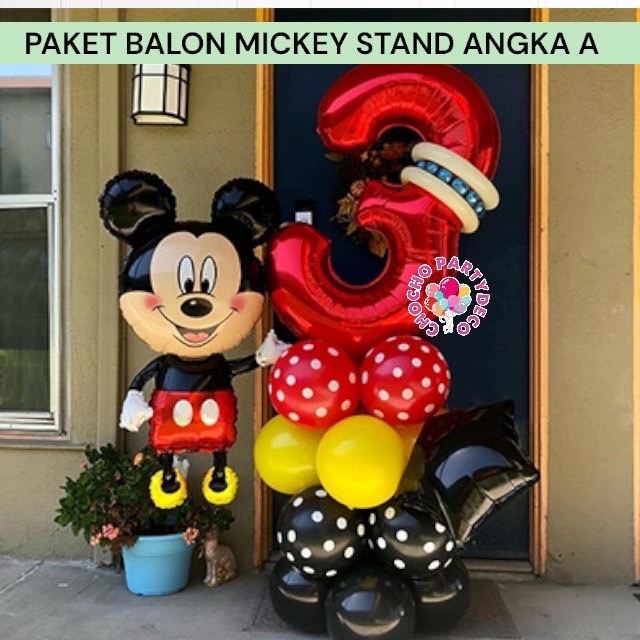 Jual Paket Balon MICKEY MOUSE STAND A / Dekorasi Ulang Tahun Mickey ...