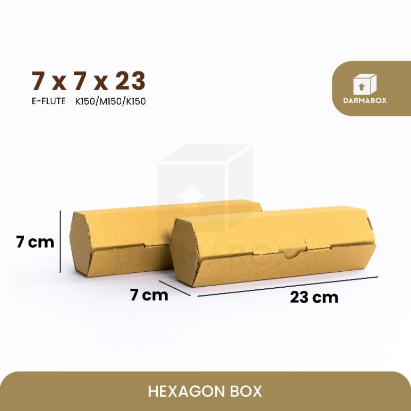 Jual Box Hexagon 7x7x23 T-shirt Box Kaos Murah/Box Botol/Box Payung ...