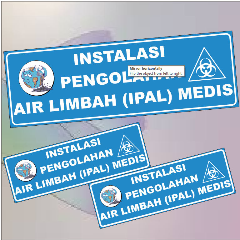 Jual Stiker instalasi pengolahan limbah medis (IPAL) waterproof ...