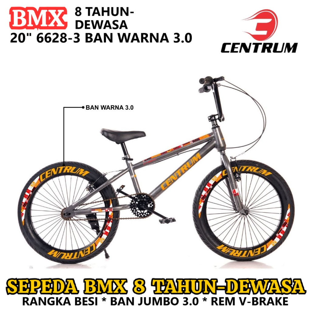Jual Sepeda BMX Centrum CT6652-1 2.40 CT6628-3 Fatbike Remaja-Dewasa ...