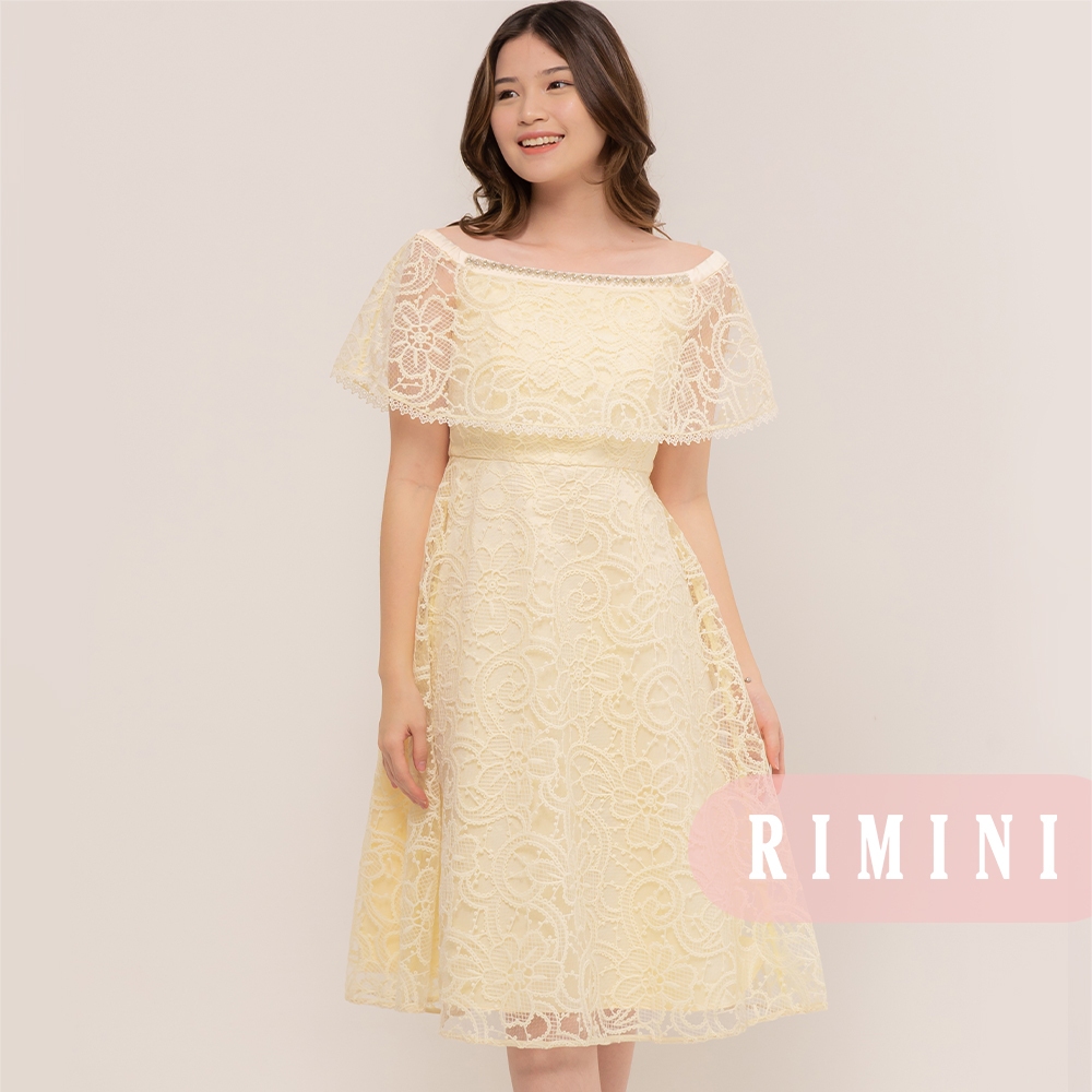 Jual RIMINI - Dress Cewe Gaun Pesta Bruklat Sabrina Lace Natal Kondangan Xs-XL - Evelisha Dress ...