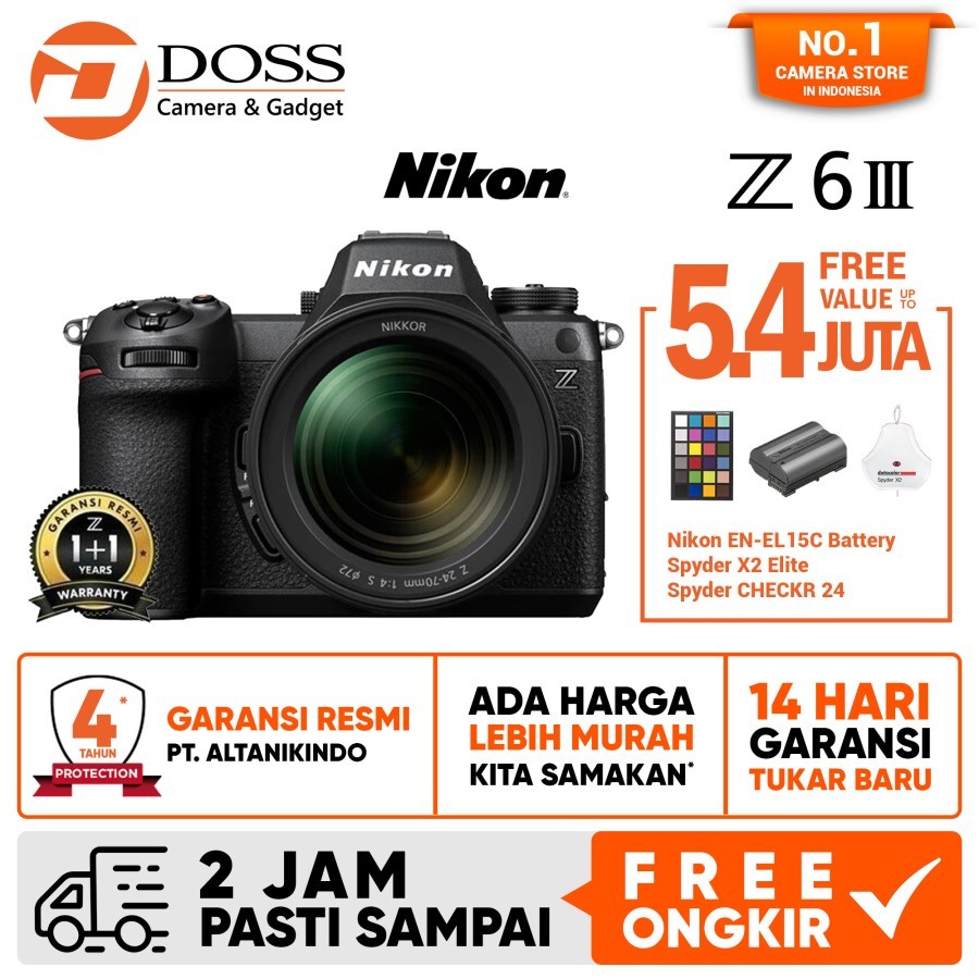 Jual Nikon Z6 III Nikon Z6III Nikon Z6 Mark III Kit 24-70mm f4 Mirrorless Camera | Shopee Indonesia